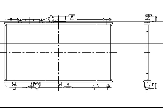 Kylare, motorkylning - TOYOTA - OE 1640002100, 1640002101, 1640015450